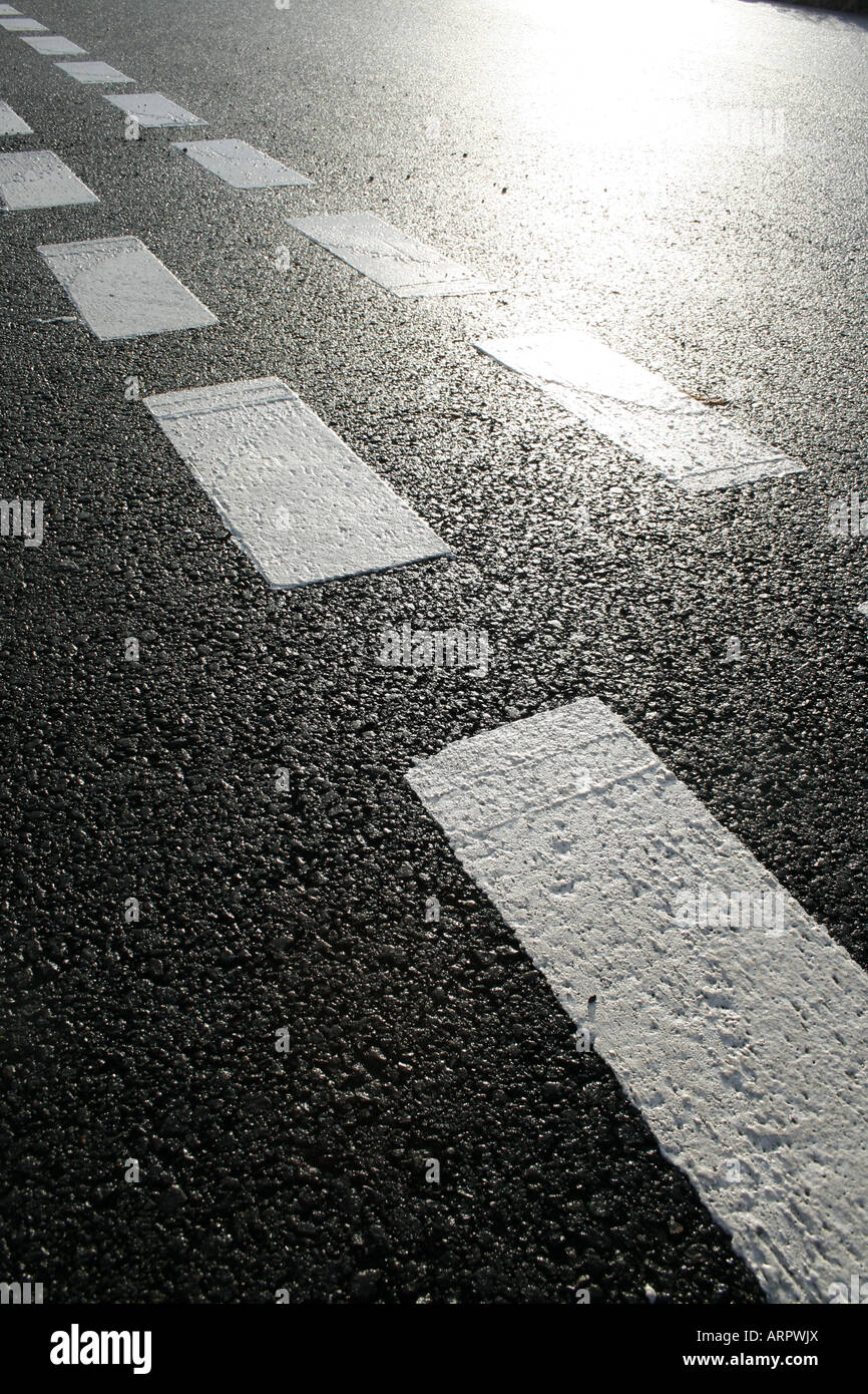 junction road markings Stock Photo - Alamy