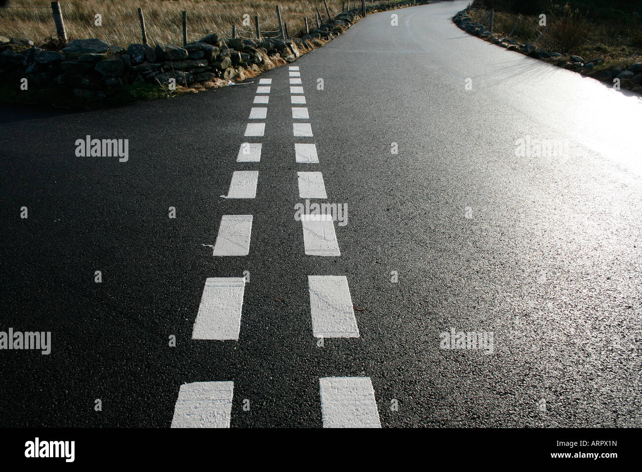 junction road markings Stock Photo - Alamy