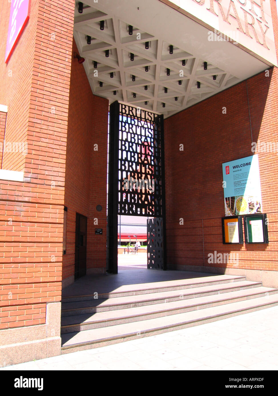 Entrance to British Library Euston Road Central London London England ...