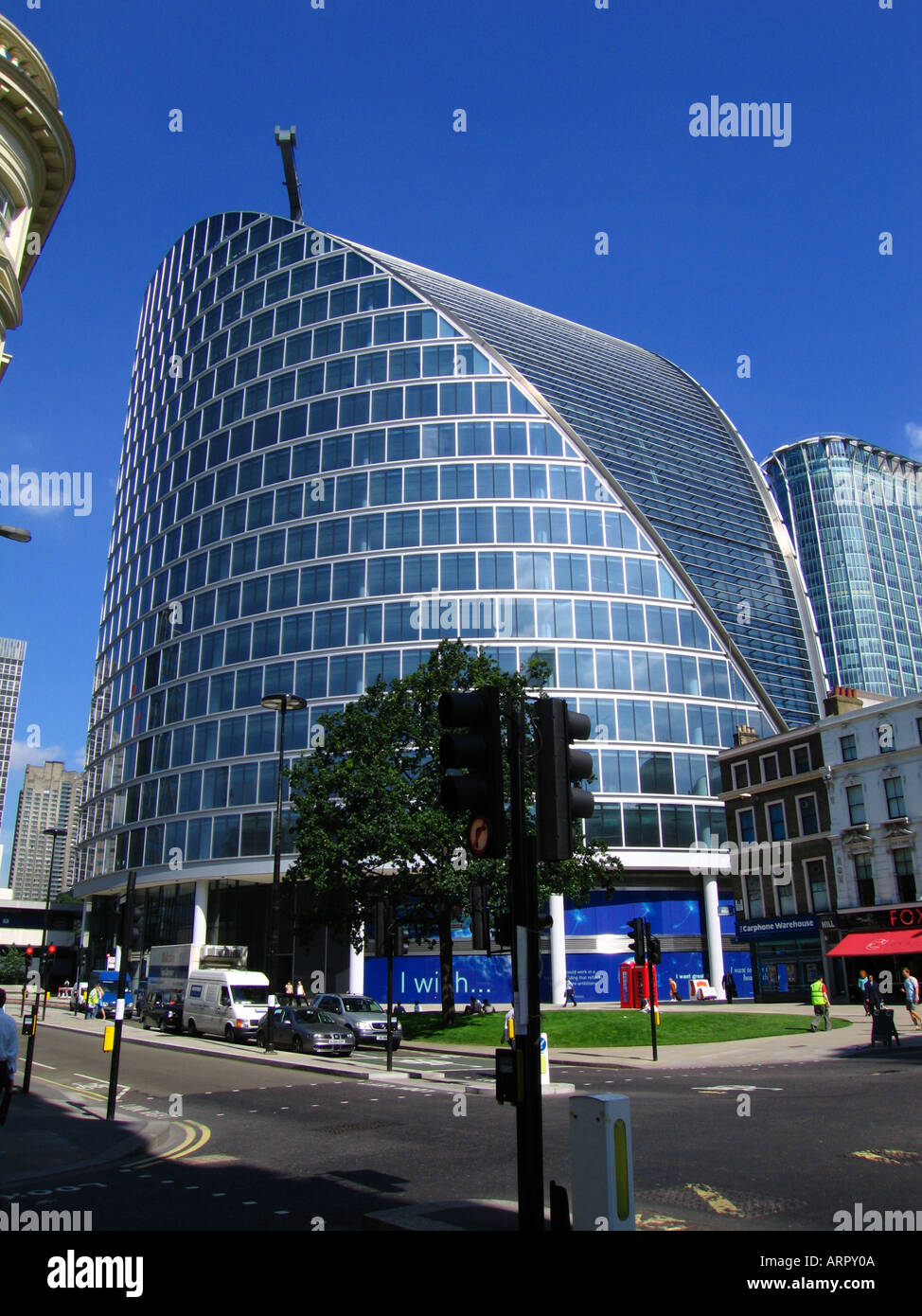 Moorhouse curved glass office building City of London Central London ...