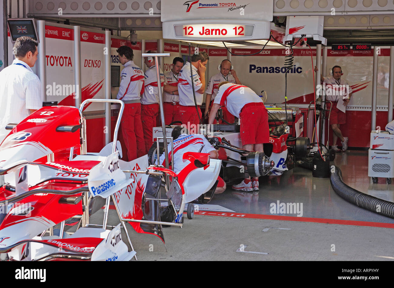 0208 Toyota Pit F1 British GP 07 Silverstone England Stock Photo - Alamy