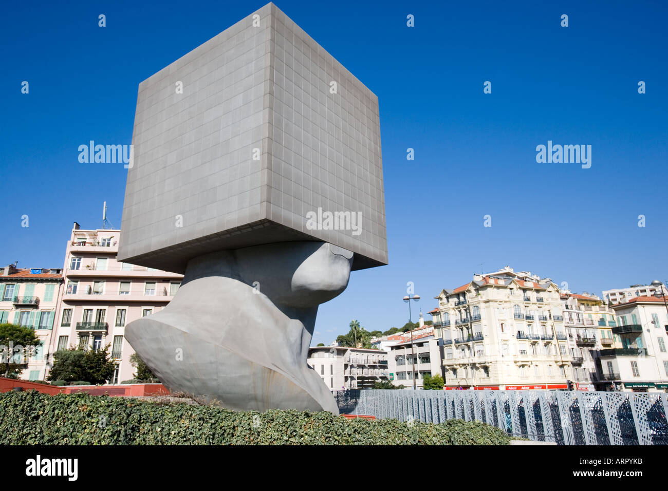 Office block in the shape of a giant head, Esplanade de Victoires, Nice ...