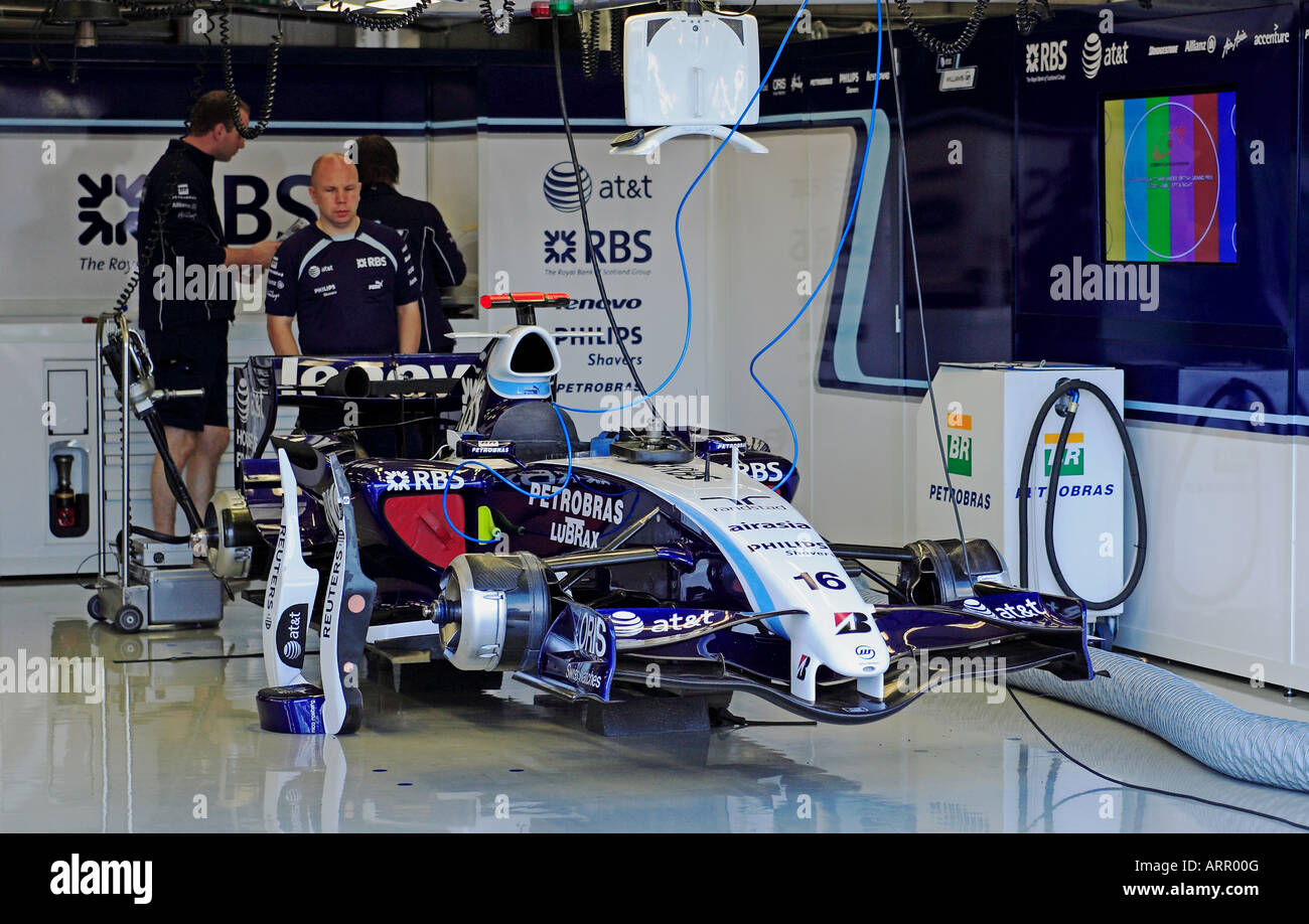0211 Williams Pit F1 British GP 07 Silverstone England Stock Photo - Alamy