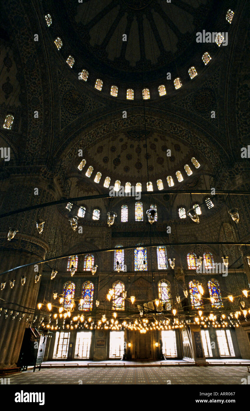 Turkey Istanbul Inside The Blue Mosque Stock Photo - Alamy