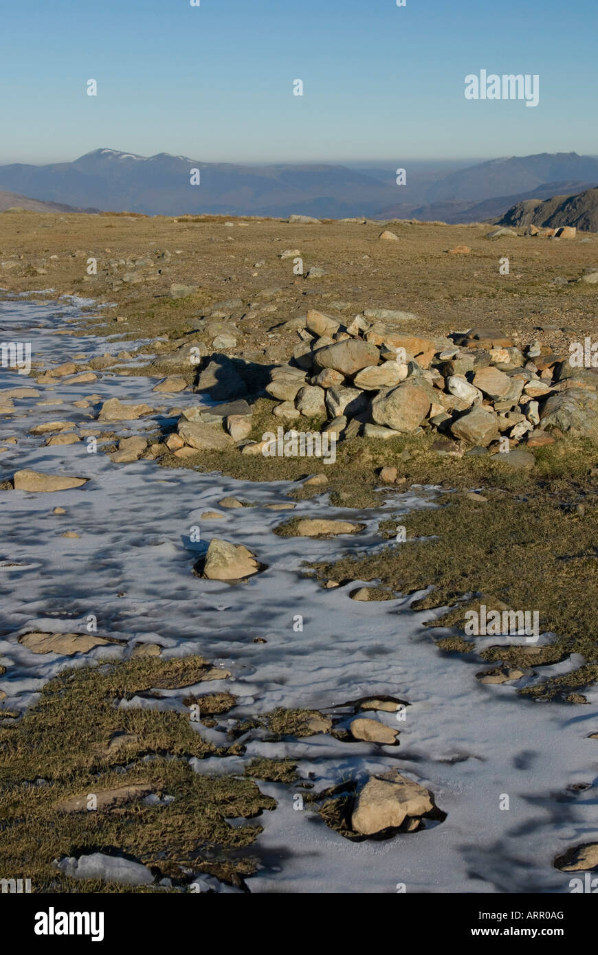 Esk Hause near Great End and Scafell Pike, Lake District, Cumbria ...