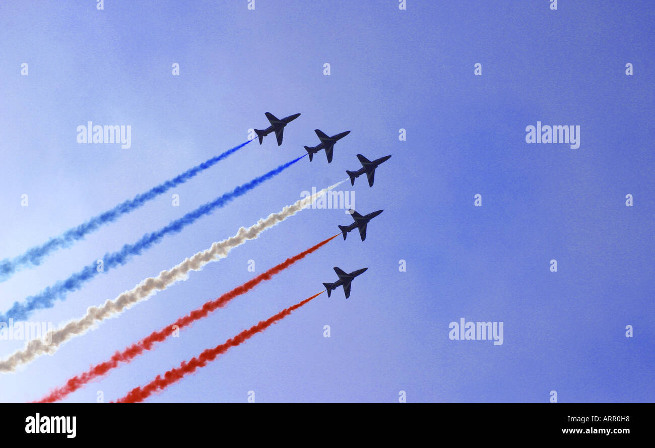The Red Arrows doing a display Stock Photo - Alamy