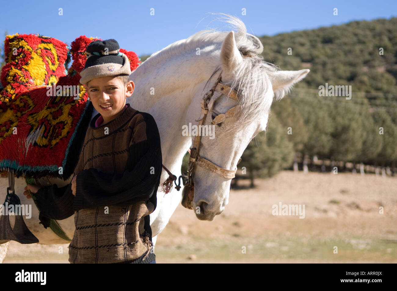 Traditional Horse and Kid Stock Photo - Alamy