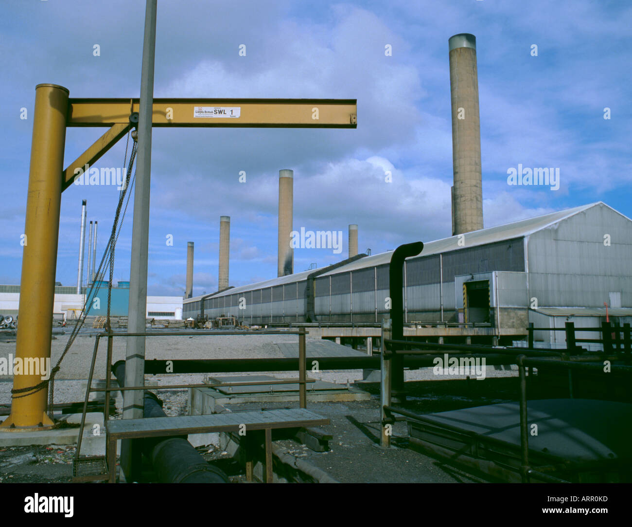 British Alcan's aluminium smelter plant at Lynemouth, Northumberland ...