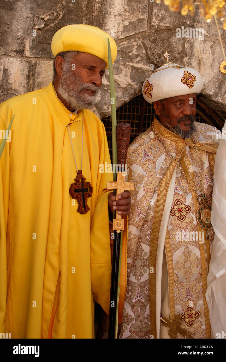 Israel Jerusalem Old City Ethiopian Orthodox Priests Stock Photo - Alamy
