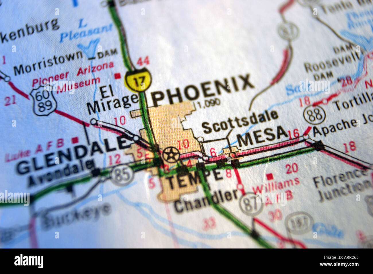 Close up map of phoenix Stock Photo - Alamy