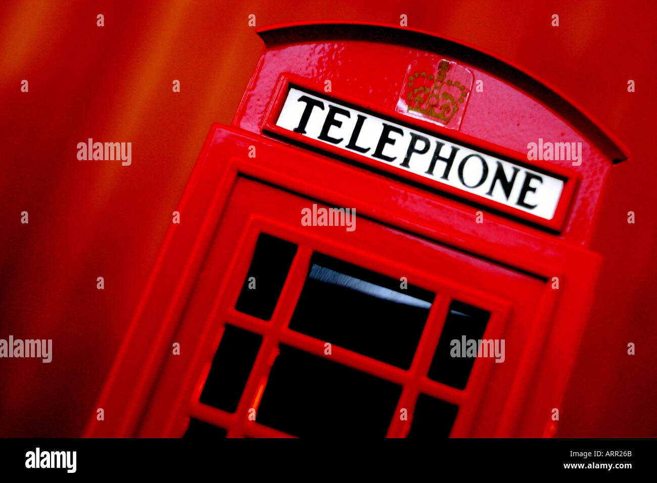 Red public telephone box Stock Photo - Alamy