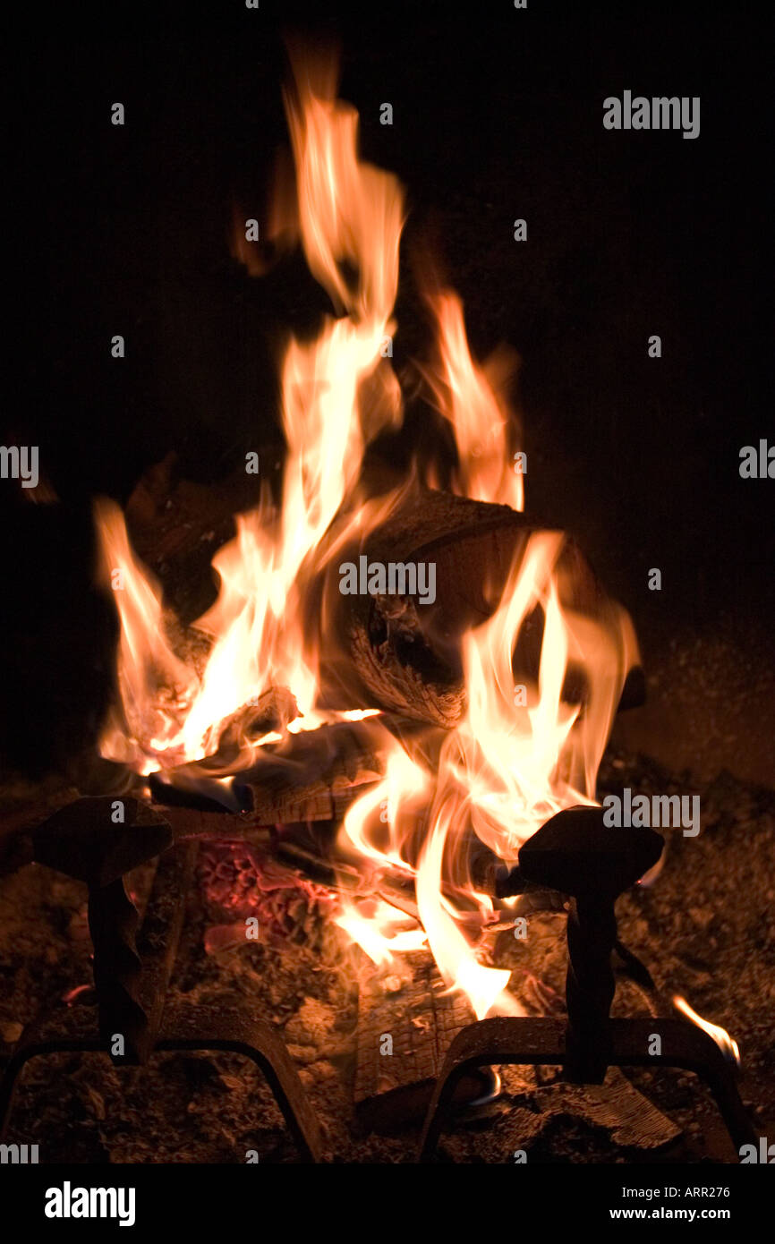 Indoor Fire place Stock Photo - Alamy