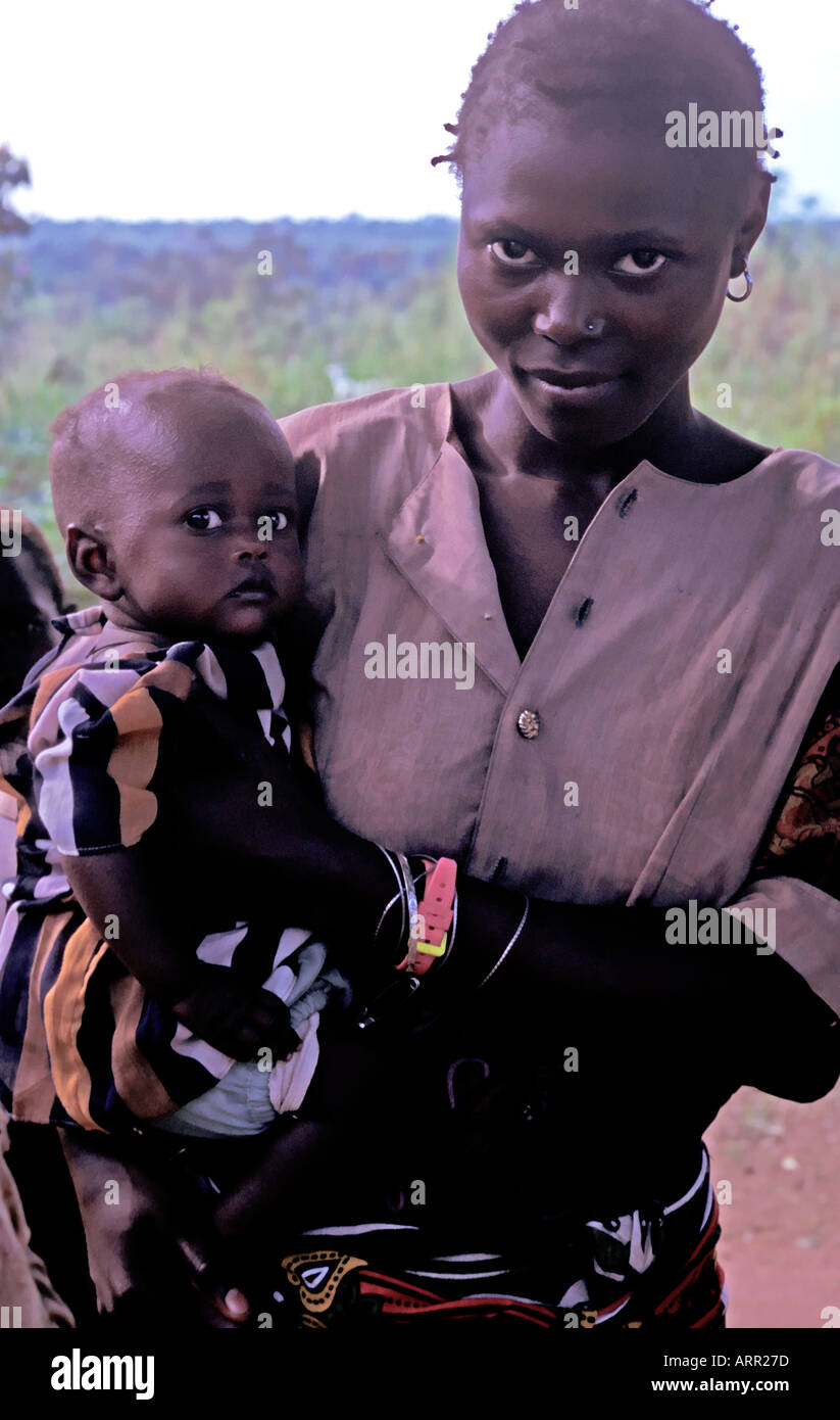 AFRICA KENYA KALIFI Proud young Kenyan mother with her baby Stock Photo ...