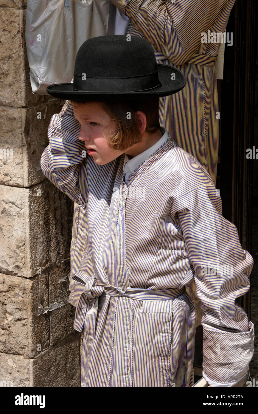 Israel Jerusalem An Ultra Orthodox Jewish boy at the Me a She arim ...