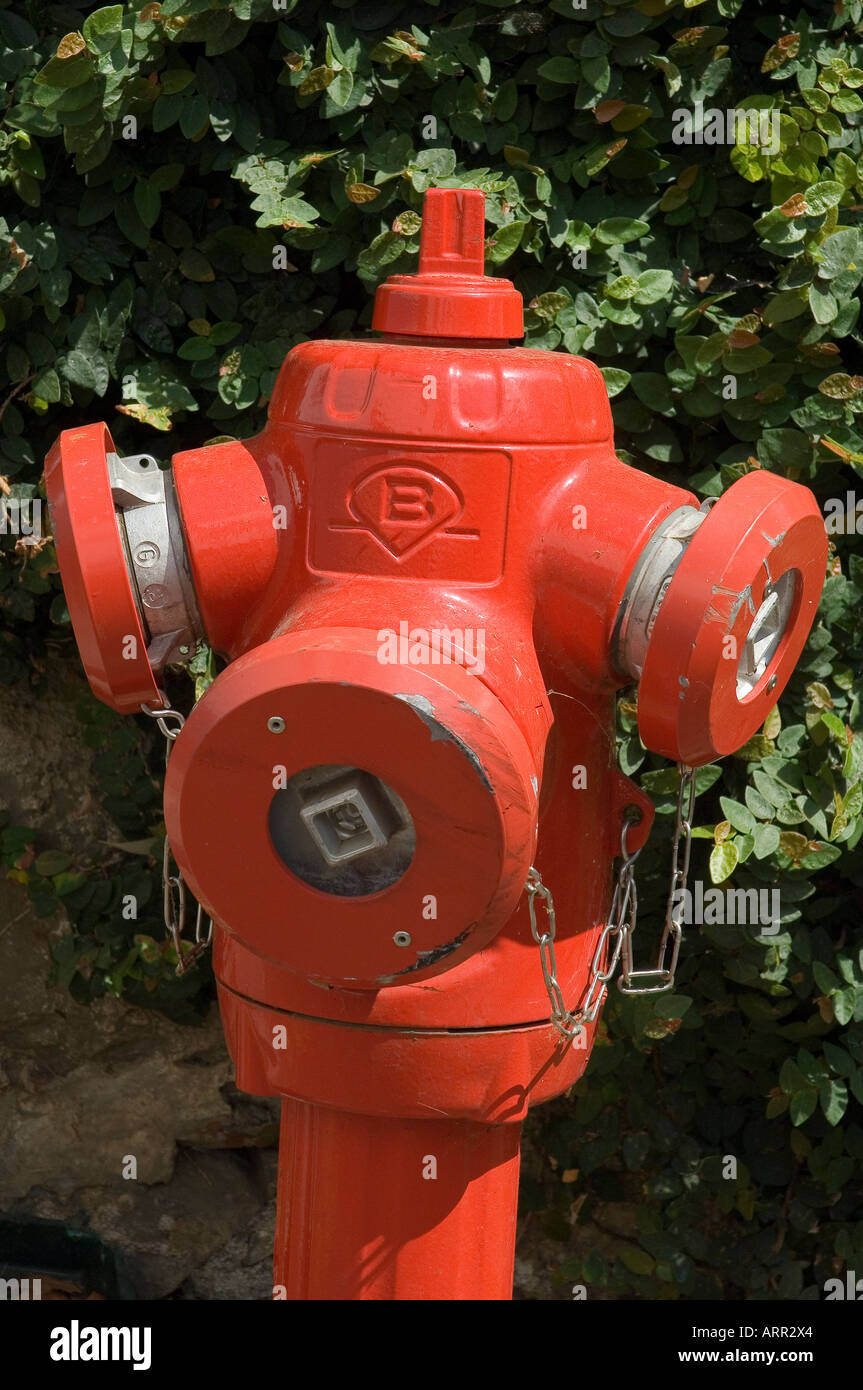 Close up of Red Fire Hydrant Madeira Portugal EU Europe Stock Photo - Alamy