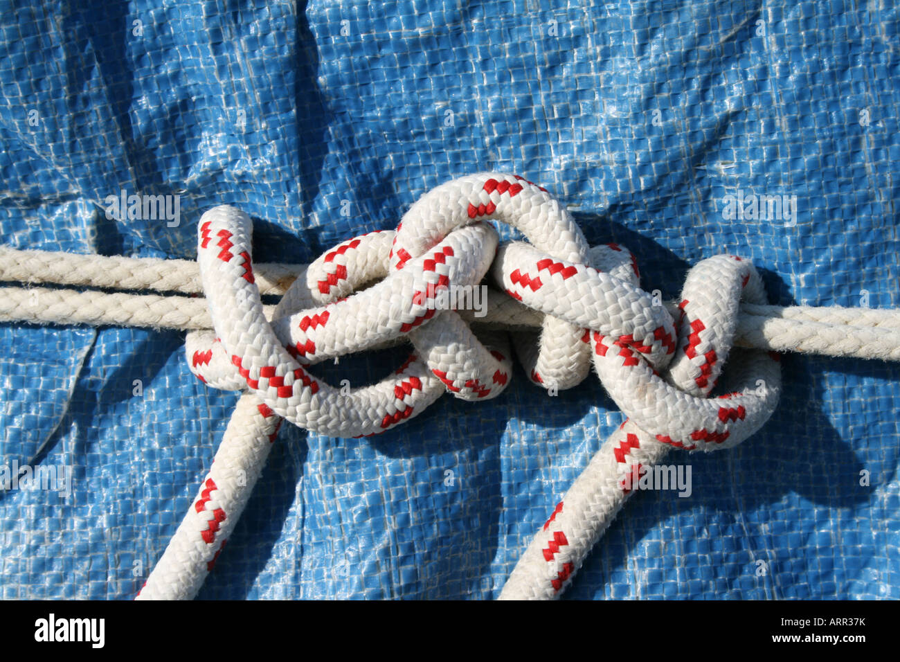 goods tied up on lorry Stock Photo - Alamy