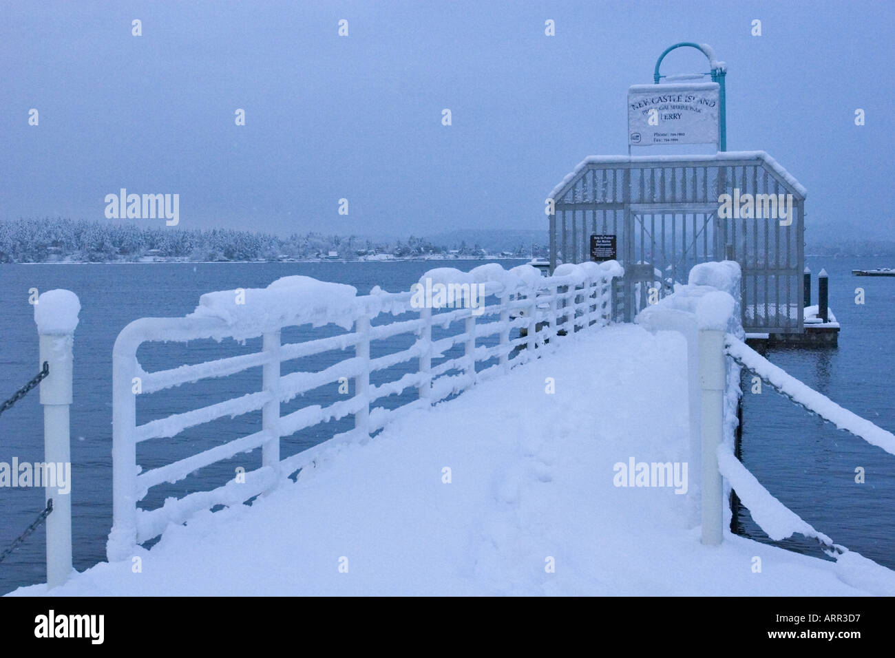 Newcastle Island Provincial Marine Park ferry dock after winter storm ...