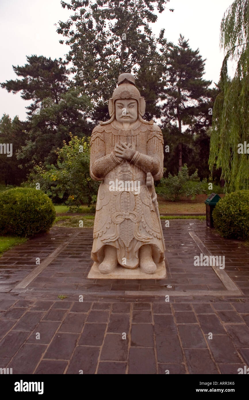 Marble Statue of Chinese Warrior Stock Photo - Alamy
