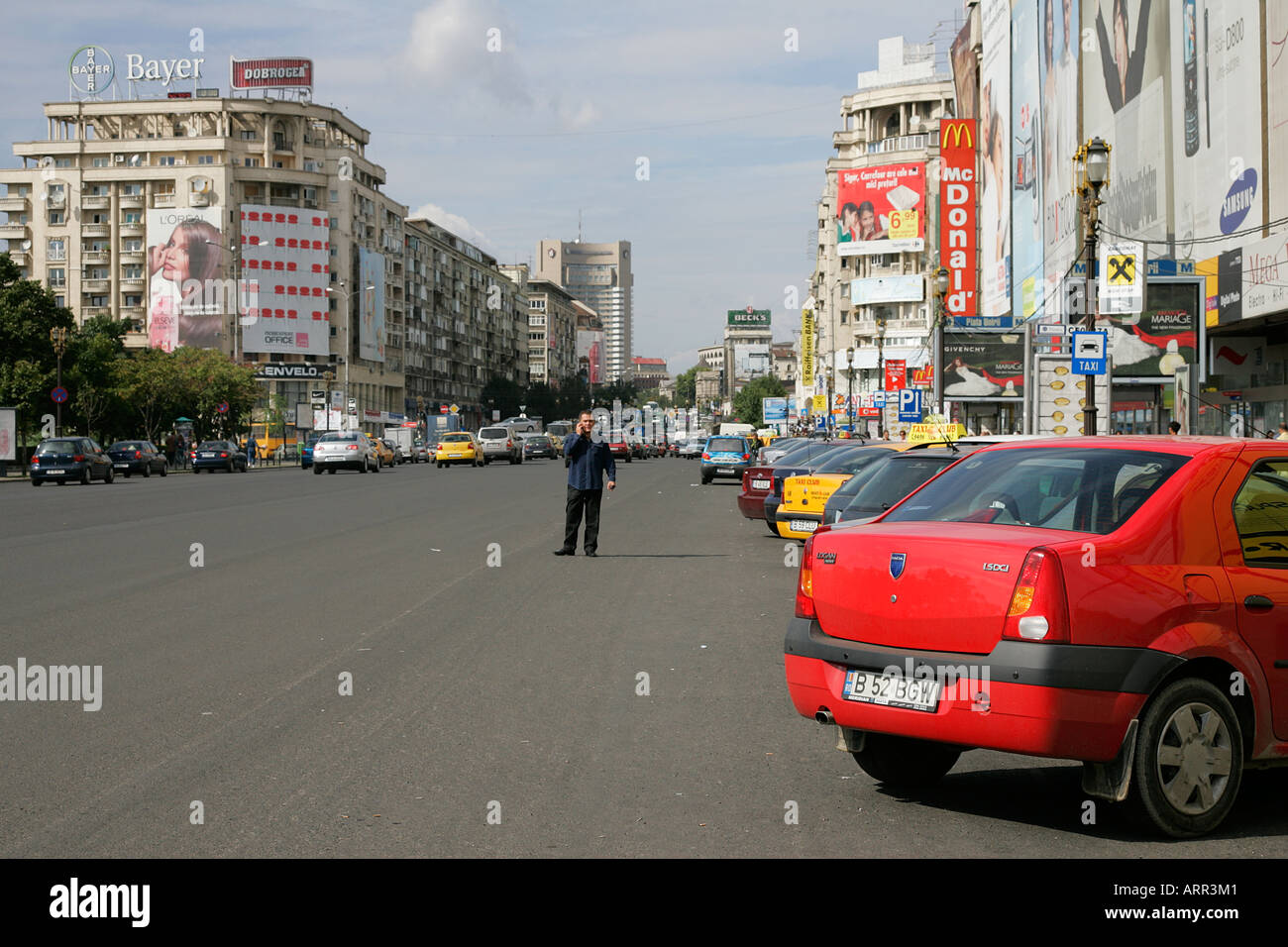 Bucharest Romania Romanie boulevard bulevardul unirii Nicolae Ceausescu ...