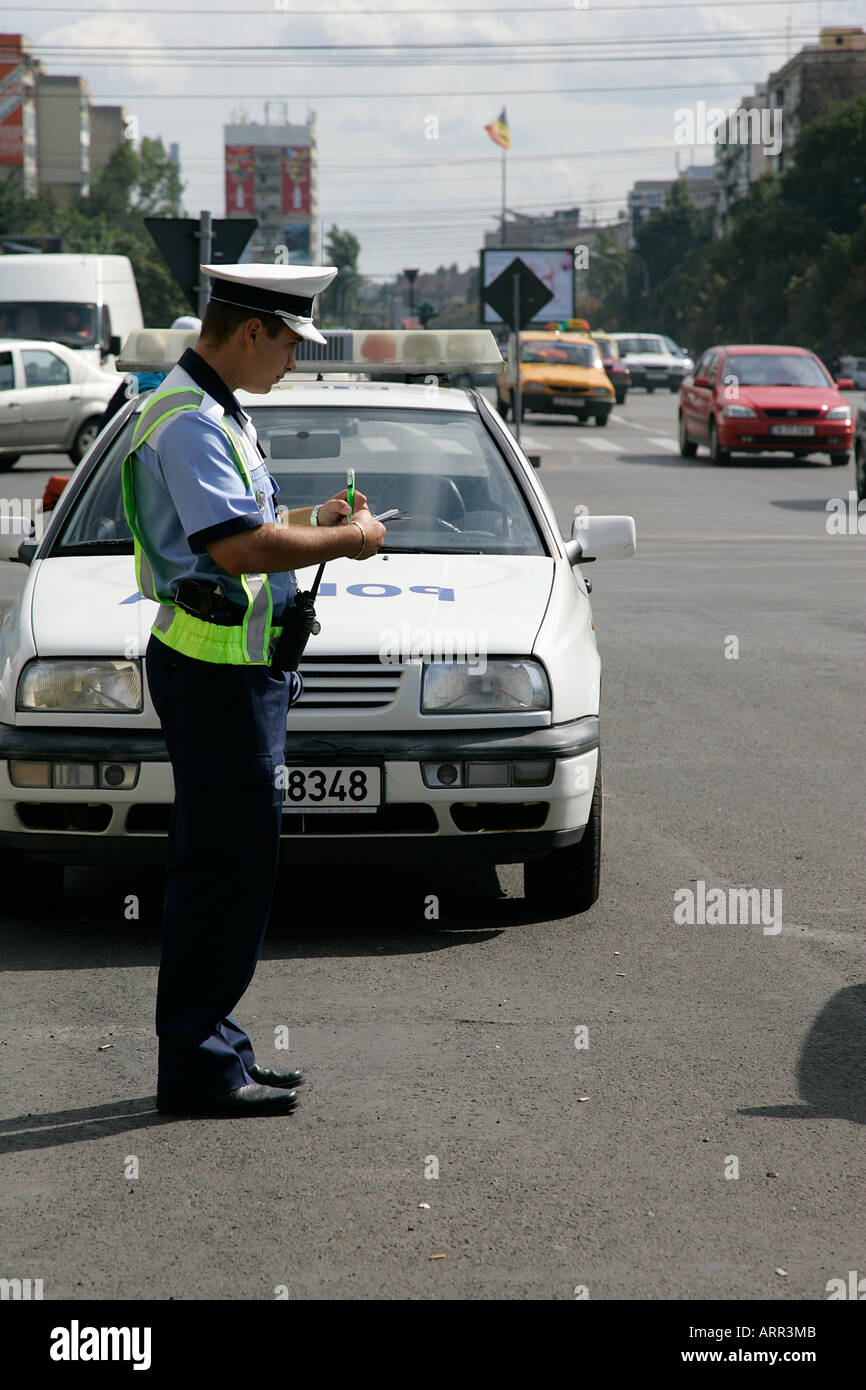 policeman check document driving license driver ticket money pedestrian ...