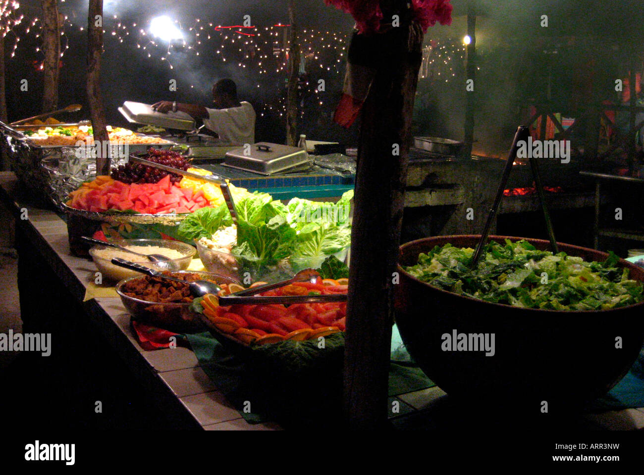 BBQ night at Foxy's bar on Jost van Dyke Stock Photo - Alamy