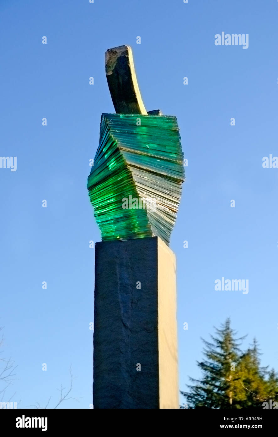 "Light Column III", (detail). Outdooor sculpture by Charles Bray, 1994 ...