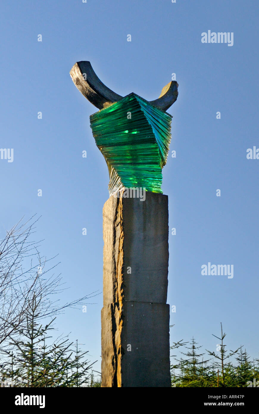 "Light Column III", (detail). Outdooor sculpture by Charles Bray, 1994 ...