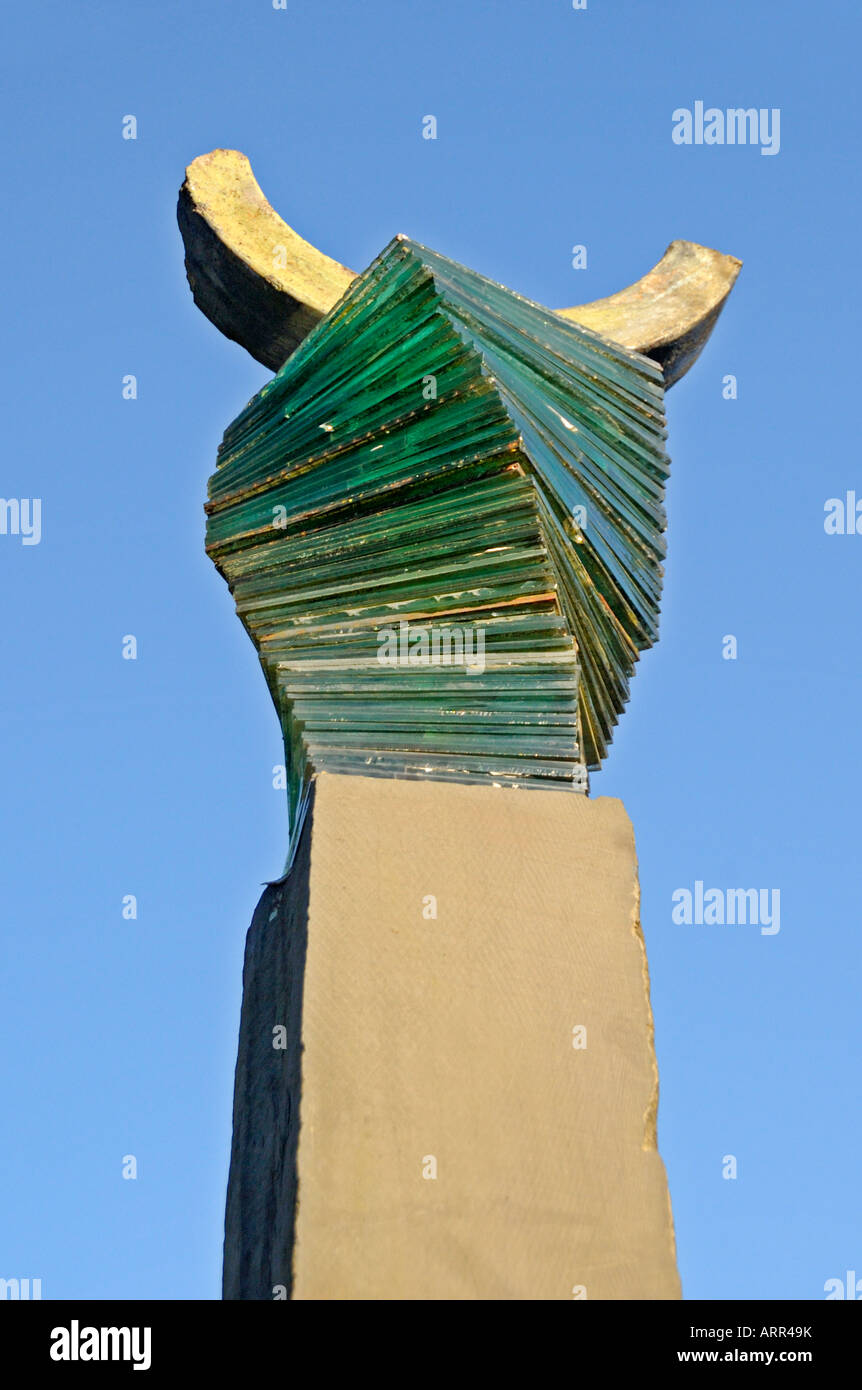 "Light Column III", (detail). Outdooor sculpture by Charles Bray, 1994 ...
