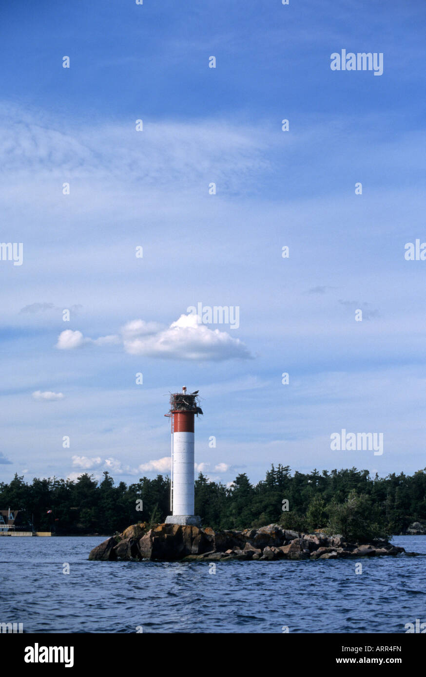 A lighthouse in the St-Lawrence river near Montreal Stock Photo - Alamy