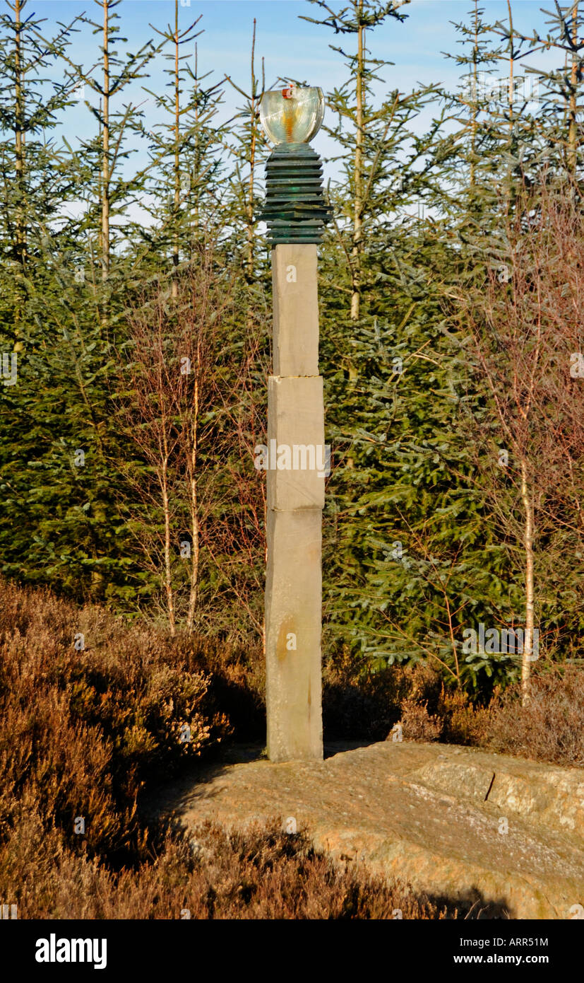 "Light Column II". Outdooor sculpture by Charles Bray, 1994. Grizedale ...