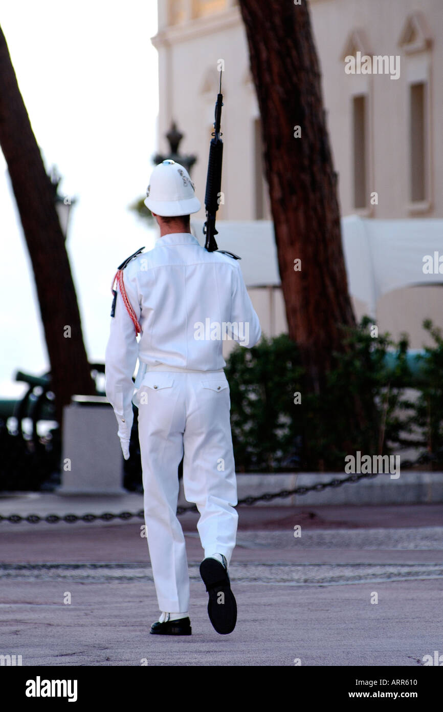 View of Monaco guard at the Rainier Royal Palace Stock Photo - Alamy