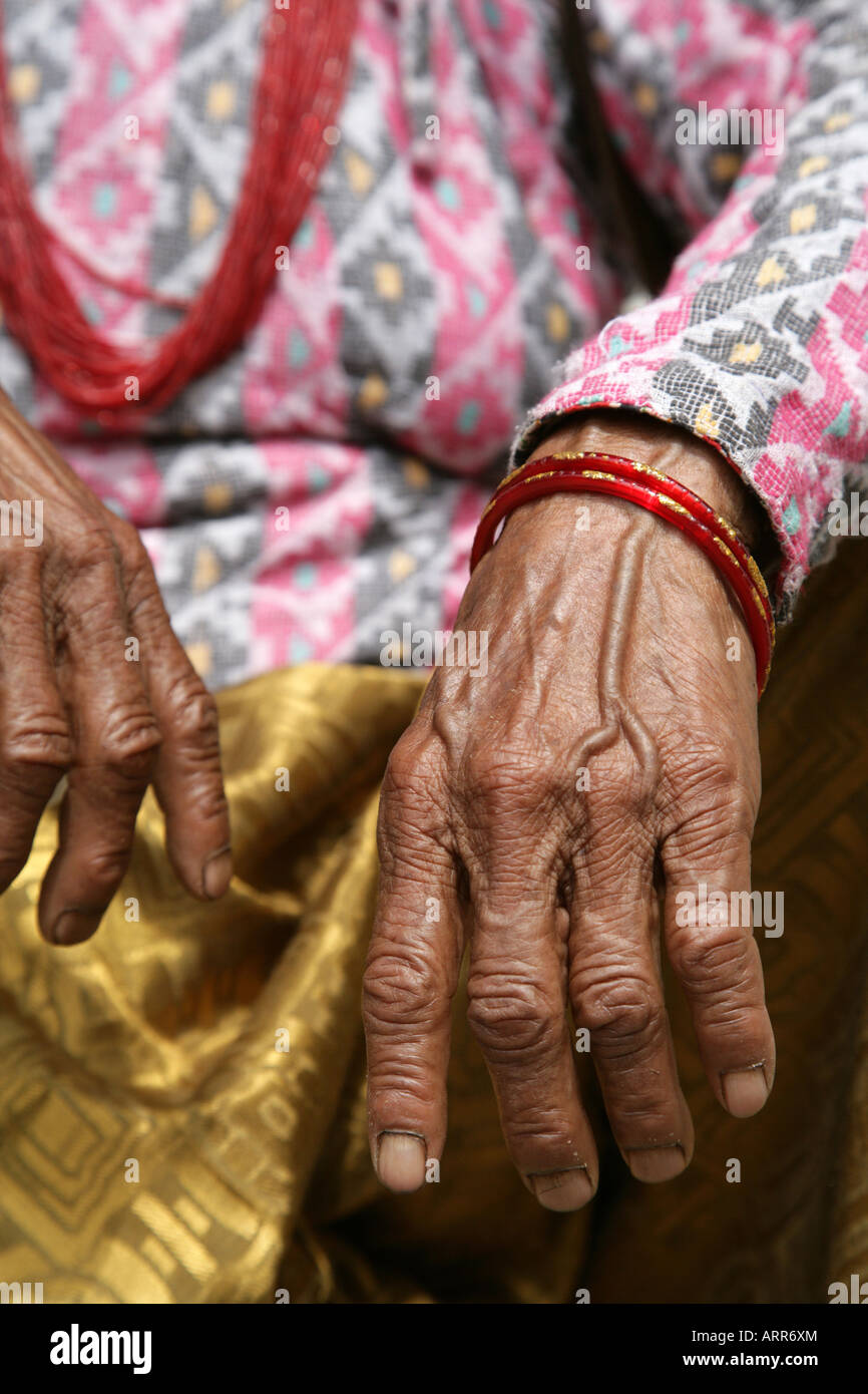 [Old Nepalese hands] Stock Photo - Alamy