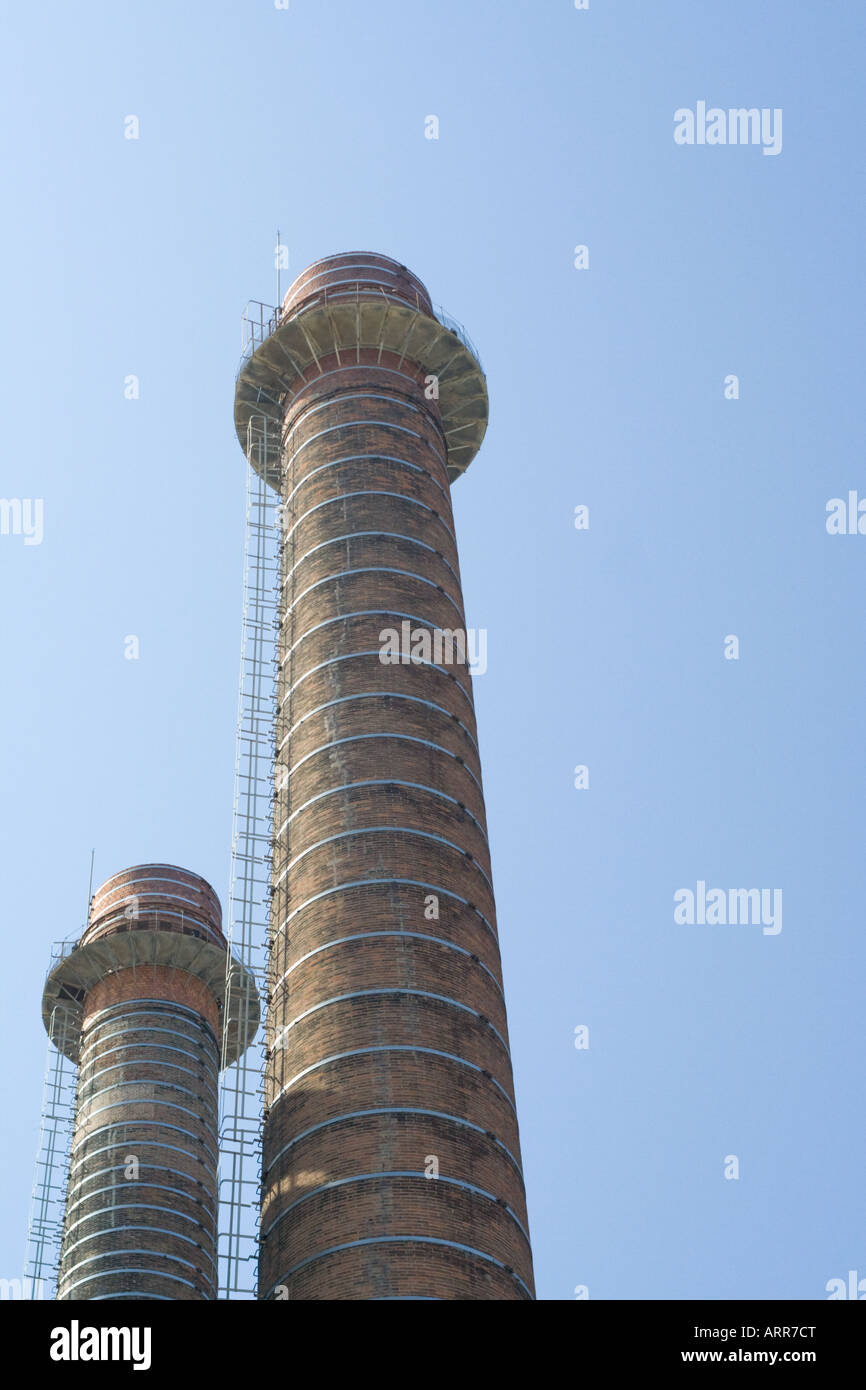 Two chimneys by the Parallel Stock Photo - Alamy