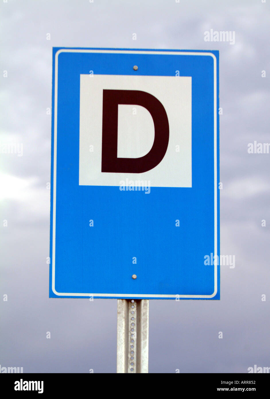 letter D capital sign signpost sky blue Stock Photo - Alamy
