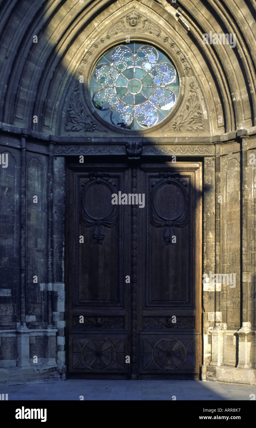 Door cathedral Notre Dame Bayeux Normandy France Stock Photo - Alamy