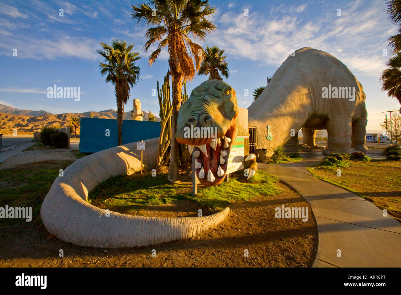 Dinosaur Replicas Cabazon Truck Stop Cabazon California USA Stock Photo ...