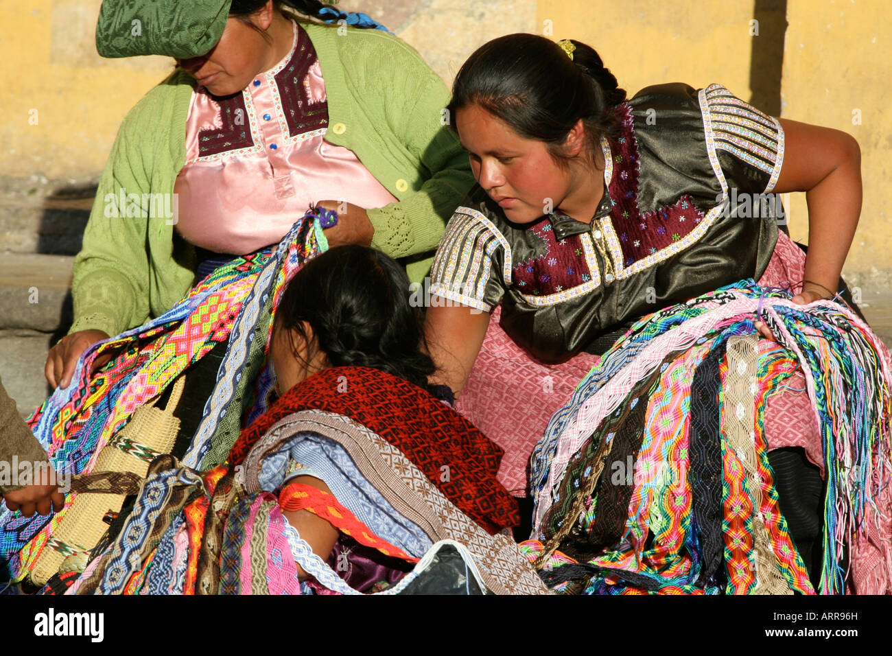 Indigenous Maya Women at Market Stock Photo - Alamy