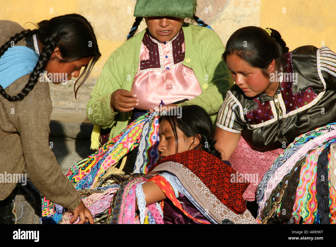 Indigenous Maya Women at Market Stock Photo - Alamy