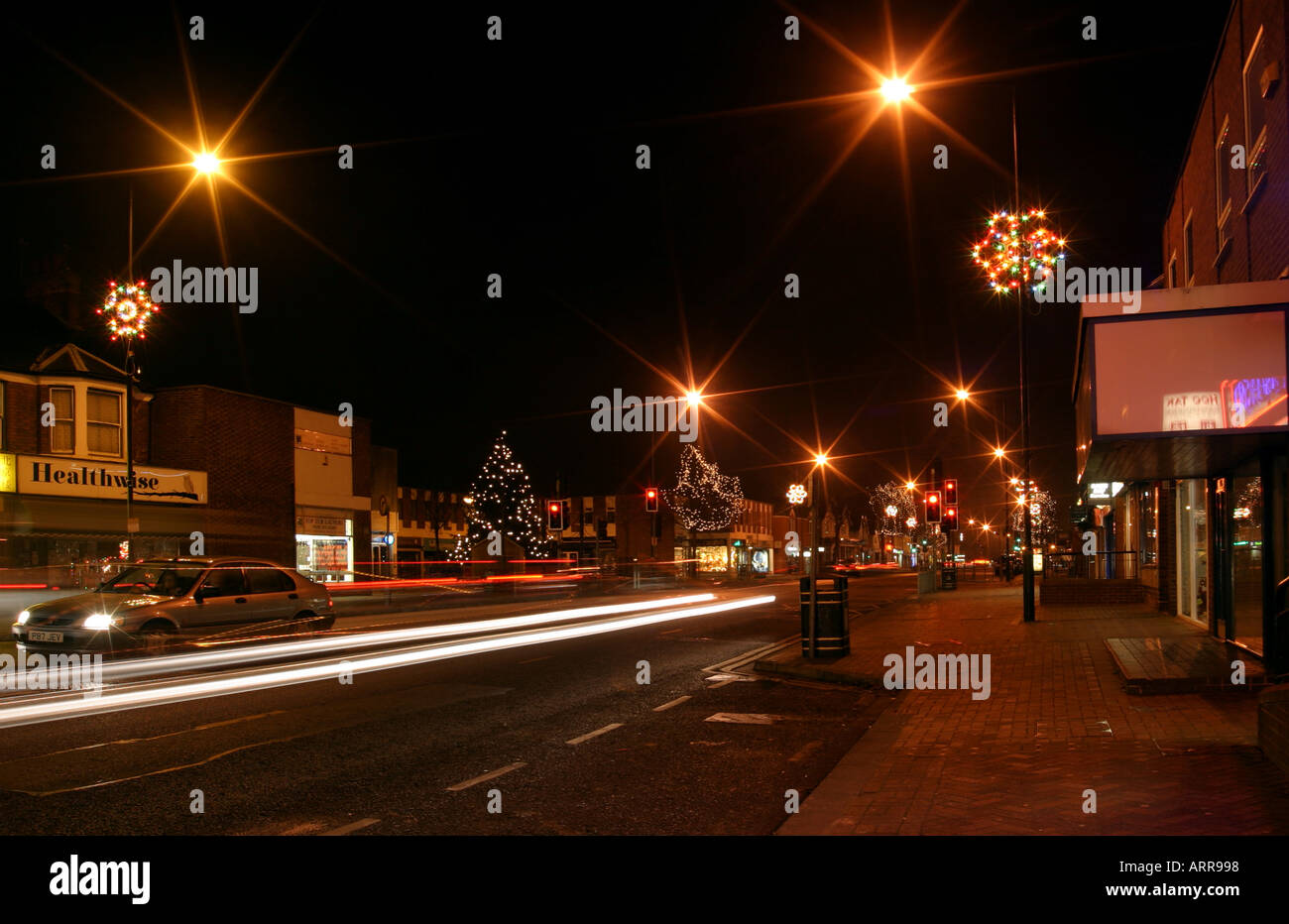 The Christmas Lights in Mapperley near Nottingham Stock Photo - Alamy