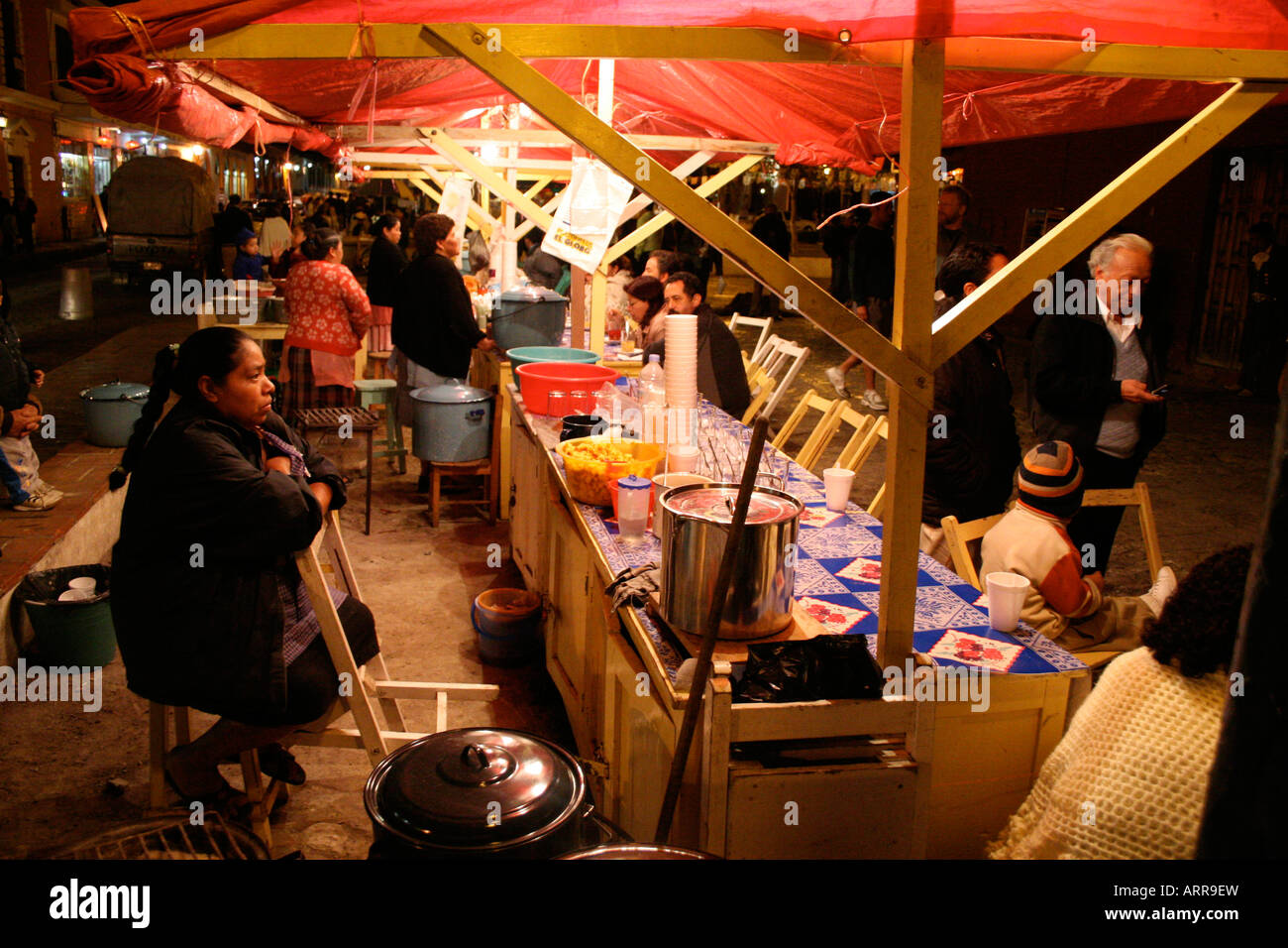 Food stall at market Stock Photo - Alamy