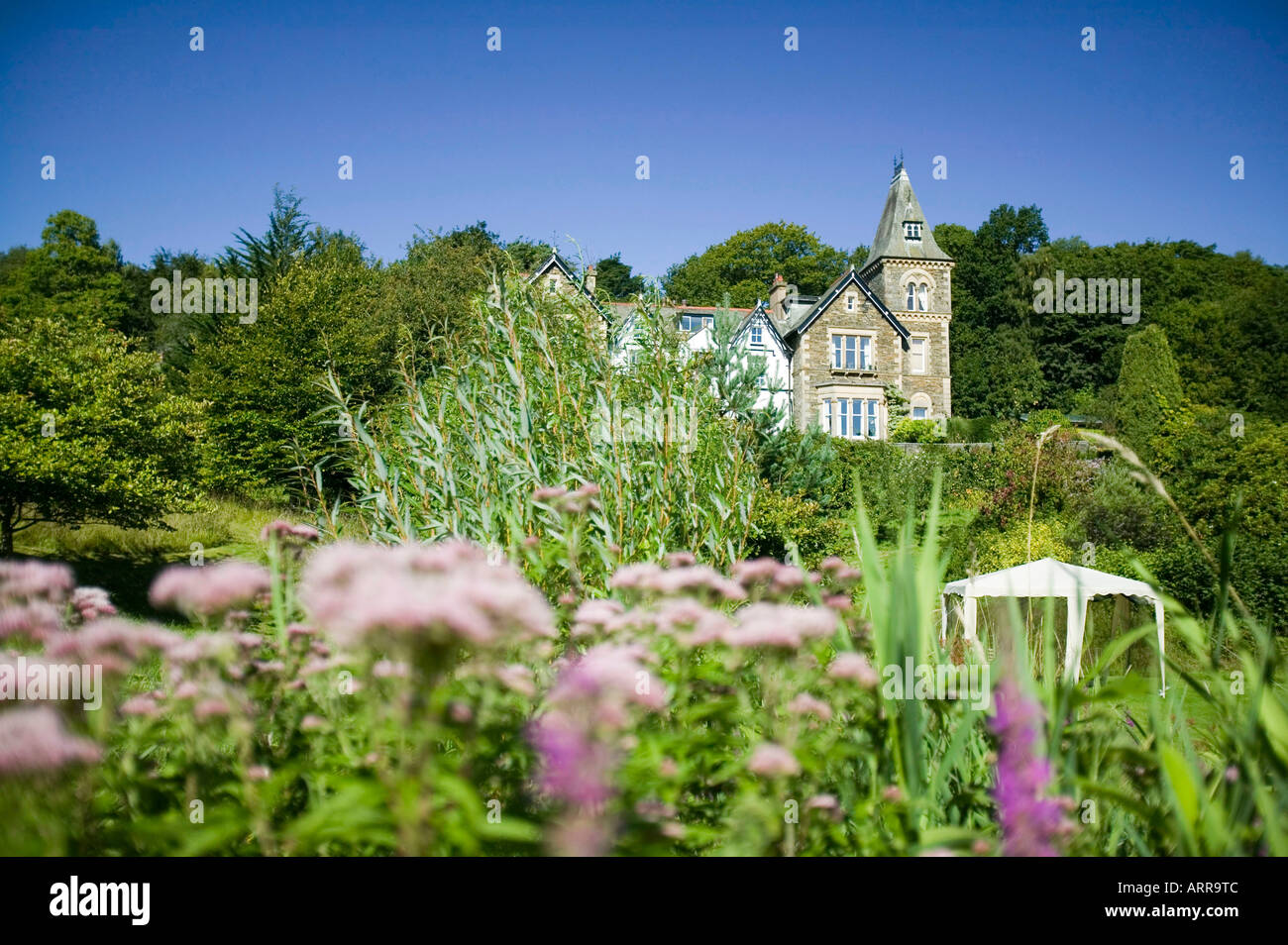 the grounds of the old Tarn Howes hotel, Hawkshead, Lake District, UK ...