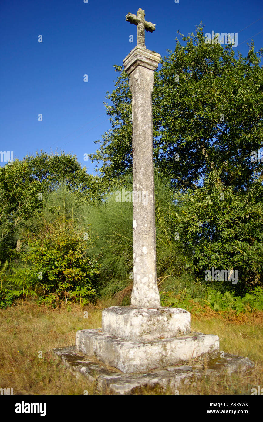 stone cross on a platform with steps and sculpted the crucifix that is ...