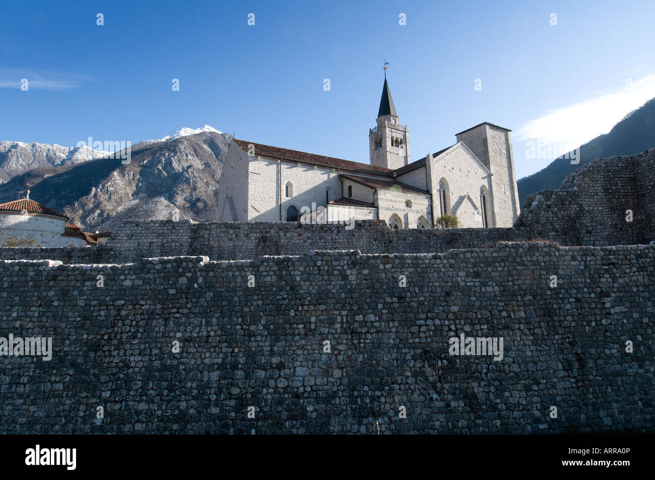 The medieval walls of the city in Venzone Stock Photo - Alamy
