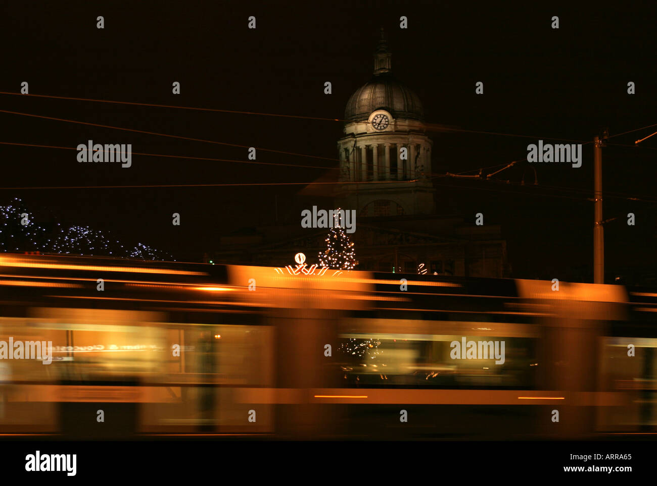 Nottingham s Christmas lights Looking down towards Market Square with a ...