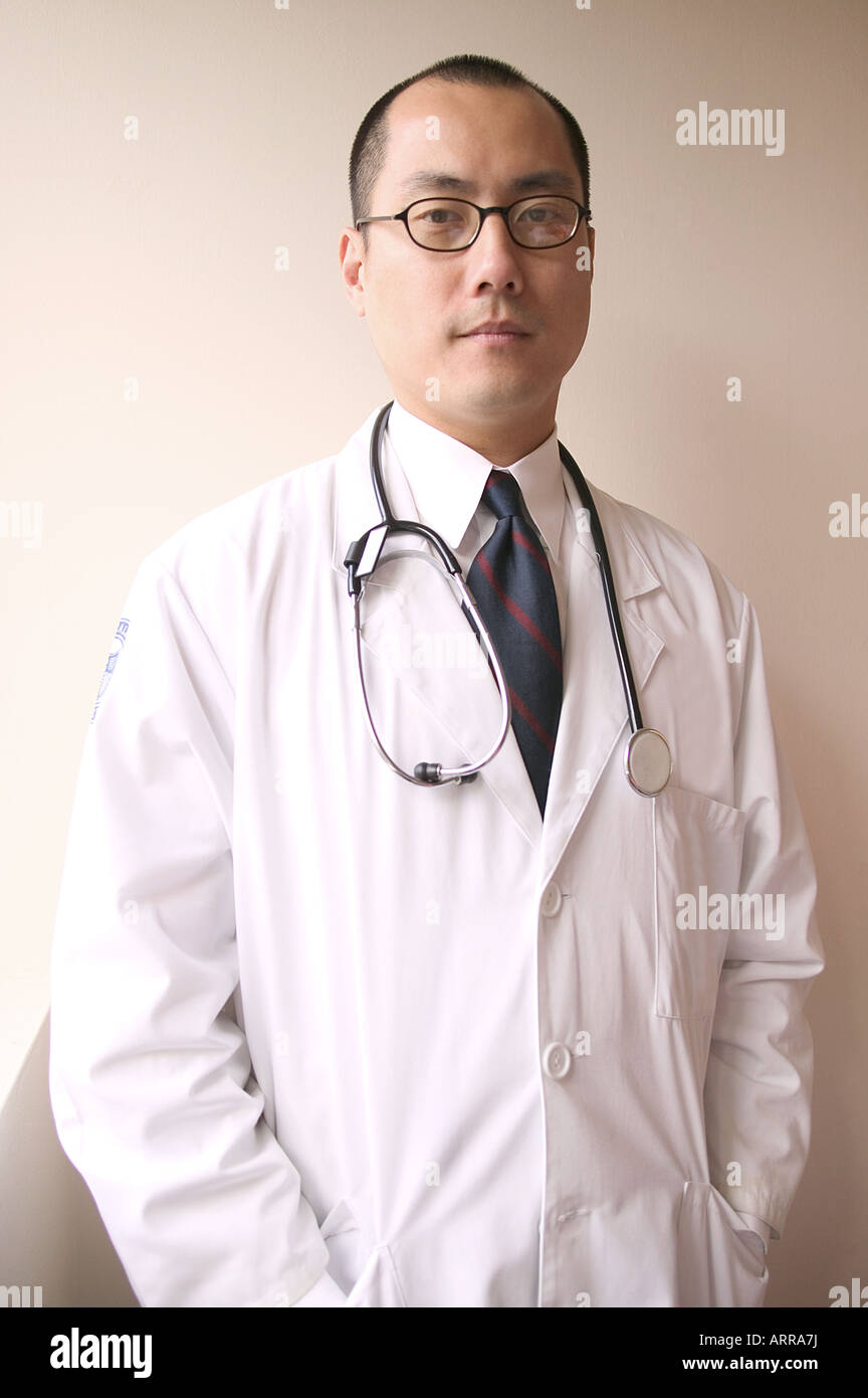 Doctor with Stethoscope Around Neck Stock Photo - Alamy