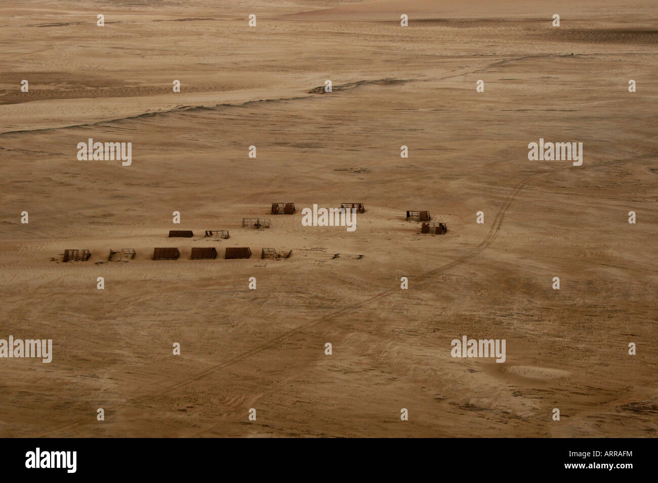 Aerial view of abandoned diamond mine the Namib desert Stock Photo - Alamy