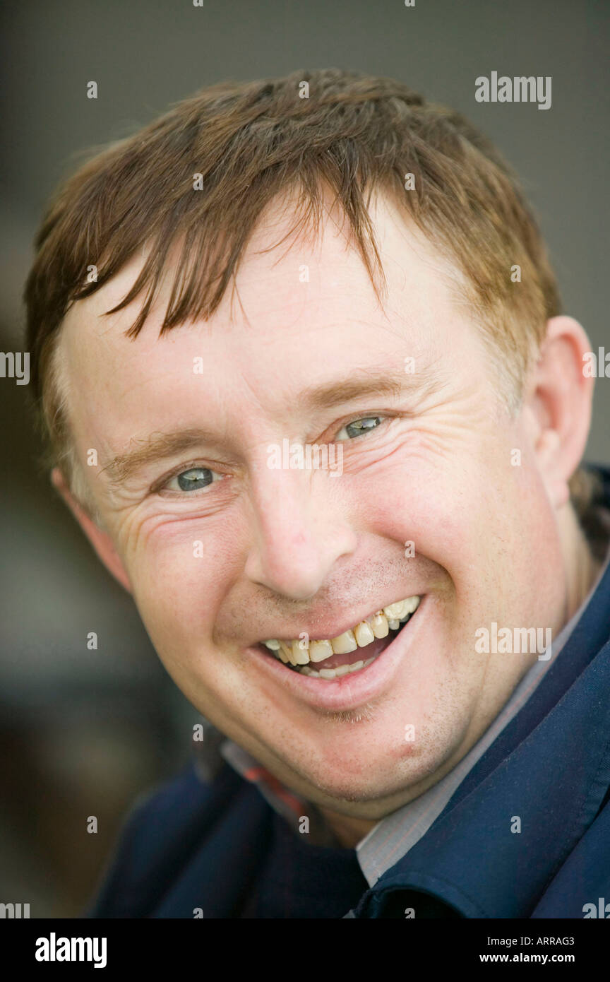 a middle aged man with dyed hair Stock Photo - Alamy