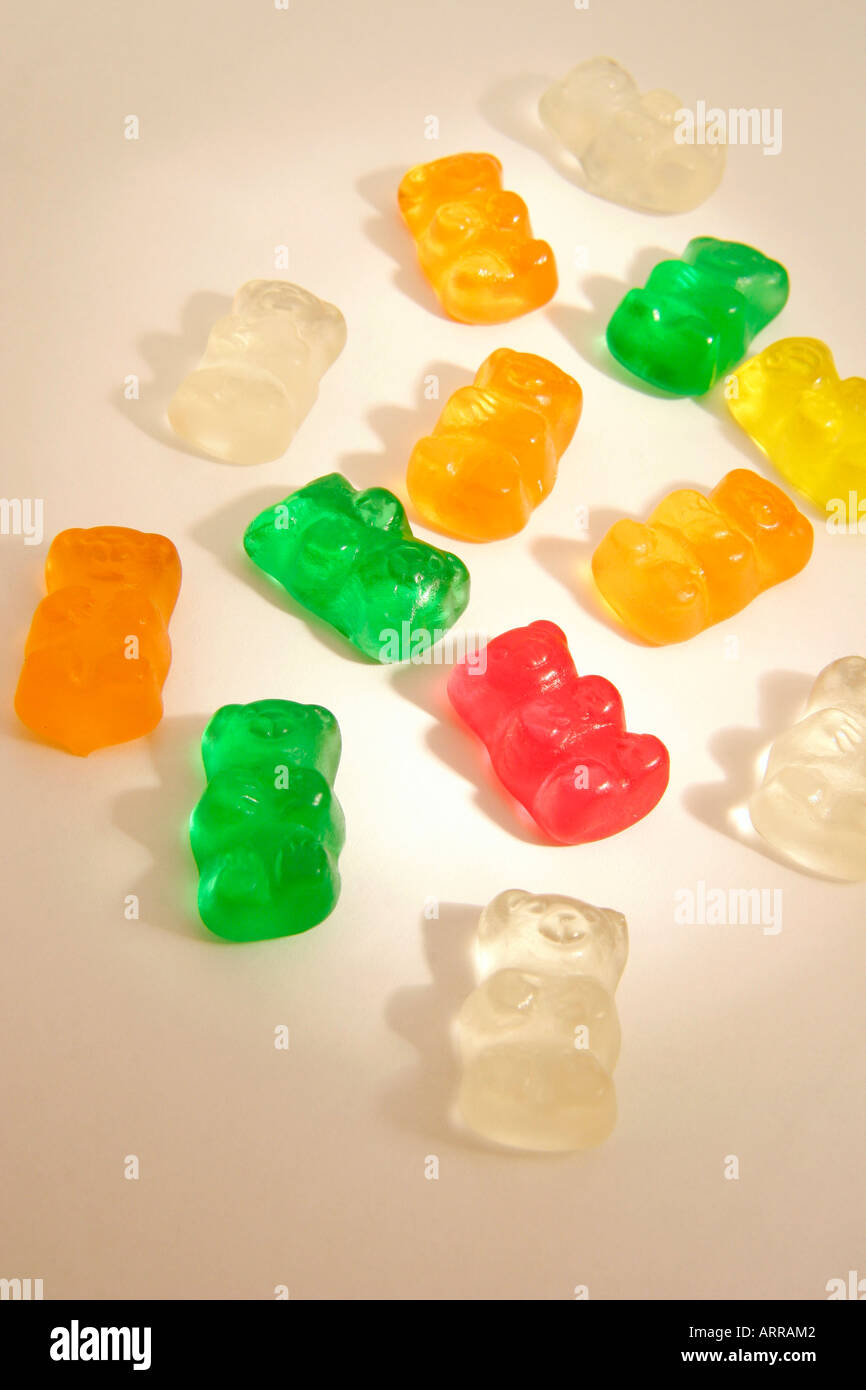 bears gummi candies multi colors for kids backgrounds Stock Photo - Alamy