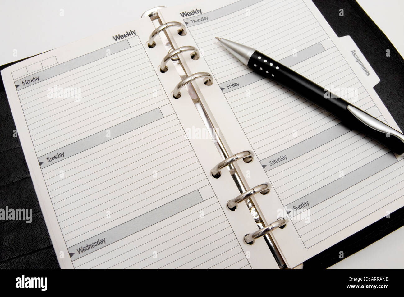 Blank business agenda ready for writing plan Stock Photo - Alamy