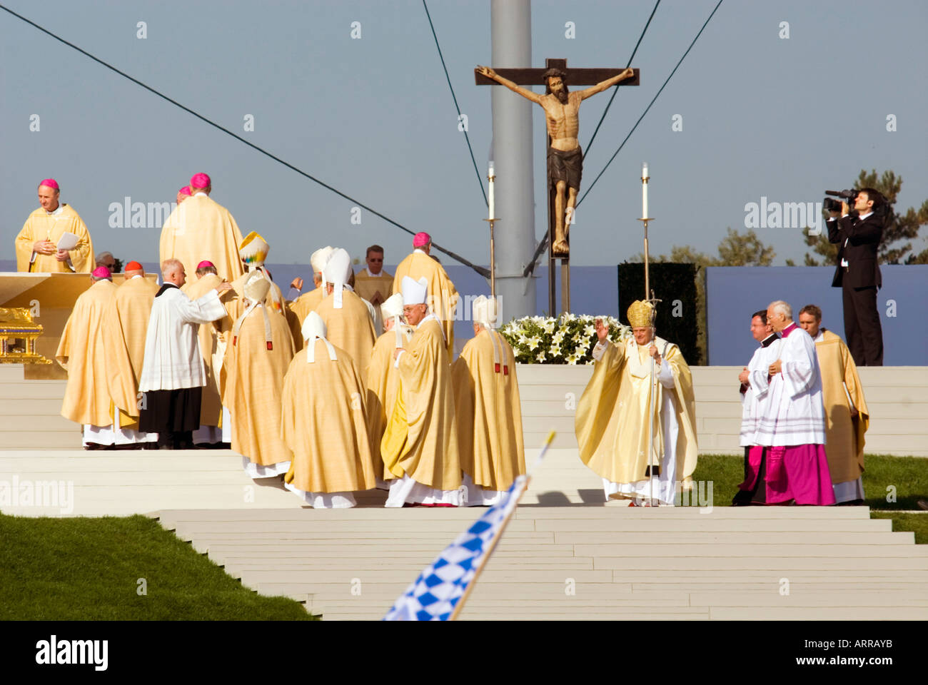 holy father Pope Benedict XVI visit in REGENSBURG bavaria europe ...